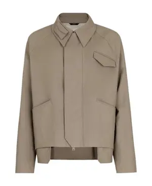 Fendi Cropped Asymmetrical Hem Jacket