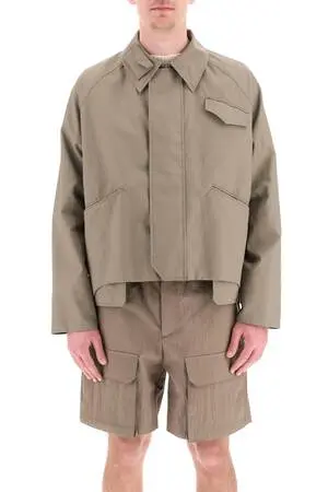 Fendi Cropped Asymmetrical Hem Jacket