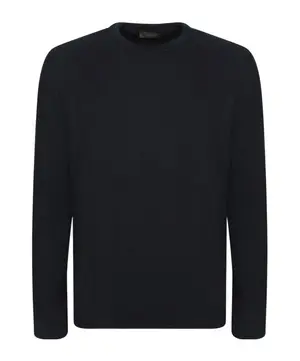 ZANONE Crew Neck Long Sleeve Knitwear - Blue