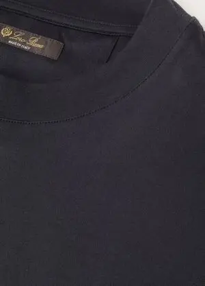 Loro Piana Short-sleeved Crewneck T-shirt - Navy Blue