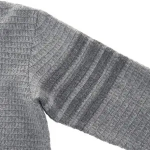 Thom Browne Long-sleeved Pullover Sweater - Light Gray