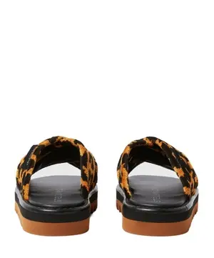 Stella McCartney Leopard Print Twisted Sandals - Black/multicolor