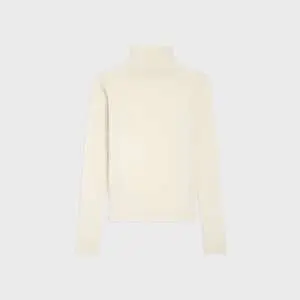 Celine Wool Jersey Turtleneck With Triumph Embroidery