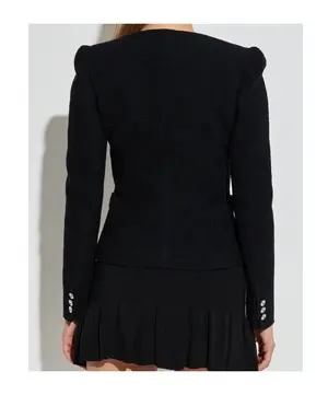 Alessandra Rich V-neck Button Embellished Blazer