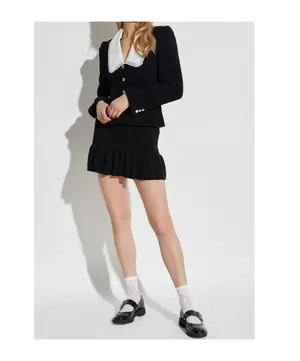 Alessandra Rich V-neck Button Embellished Blazer