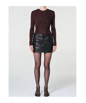 AGOLDE Keira Mini Skirt - Black