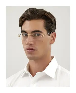 Cartier Rimless Rectangular Eyeglasses - White
