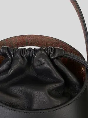 Etro Drawstring Mini Bucket Bag - Black