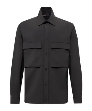 Moncler Long Sleeved Button-up Shirt - Black
