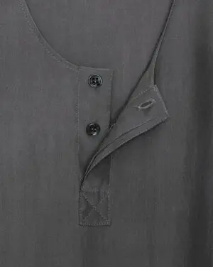 Saint Laurent Henley U-neck Top