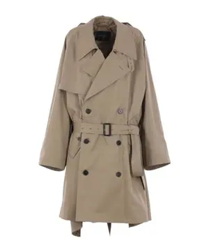 Balenciaga Double-breasted Belted Coat - Nude