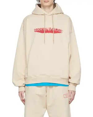 Martine Rose Logo Print Drawstring Hoodie