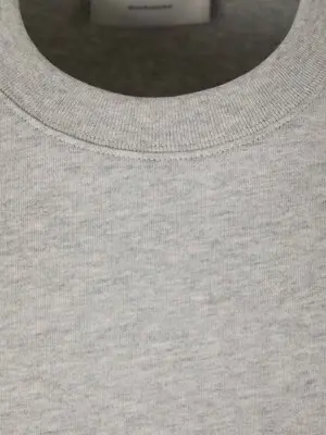 AMI Paris Logo Embossed Crewneck T-shirt - Heather Gray