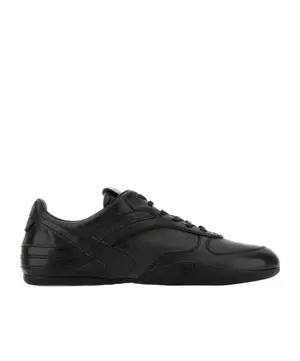 Miu Miu Round Toe Lace-up Sneakers - Black