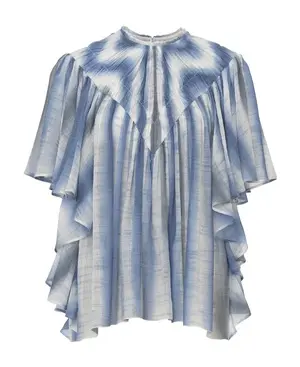 Chloé Striped Ruffled Blouse