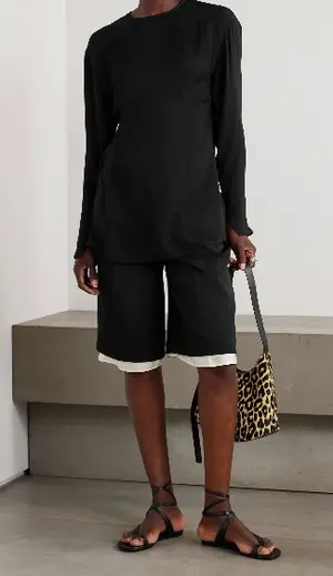 Wardrobe.NYC Sheer Split-cuff Blouse