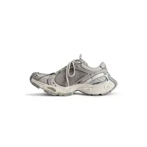 Balenciaga Stapler" Lace-up Sneakers - Beige/grey