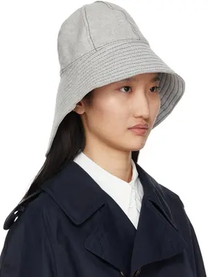 MAISON MICHEL Logo Hat With Wide Brim