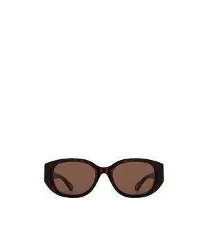 Chloé Oval Frame Sunglasses - Brown