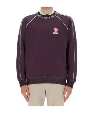 Casablanca Logo-trim Crewneck Sweatshirt - Black
