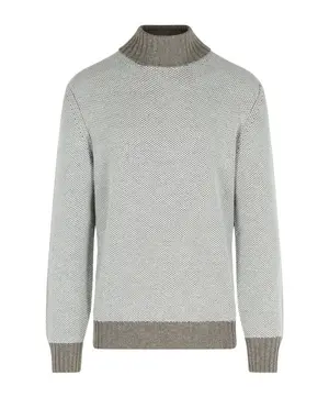 GRAN SASSO High Neck Long Sleeve Jumper - Gray