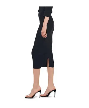 Norma Kamali Straight Mid-calf Skirt