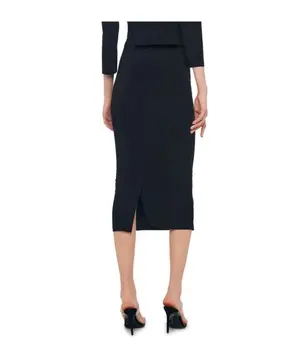 Norma Kamali Straight Mid-calf Skirt