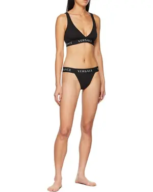 Versace Logo-print Bra