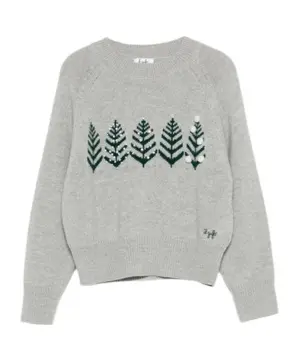 IL GUFO Tree Intarsia Knitted Jumper