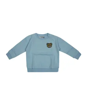 Moschino Round Neck Long Sleeve Sweater With Logo Detail