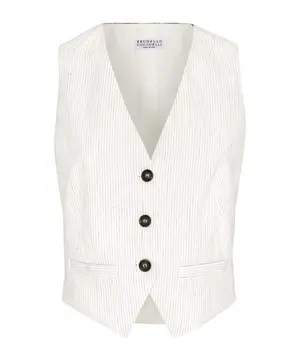 Brunello Cucinelli Sleeveless Pin Stripe Waistcoat