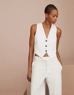 Brunello Cucinelli Sleeveless Pin Stripe Waistcoat