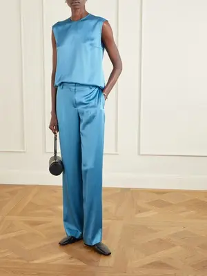 Stella McCartney Sleeveless Satin Vest - Blue