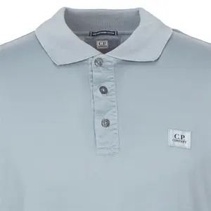 C.P. COMPANY Logo-patch Polo Shirt - Gray
