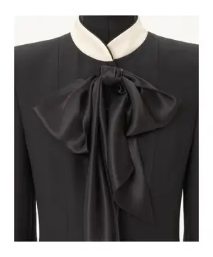 Valentino Garavani Long Sleeve Bow Detail Mini Dress