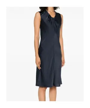 Theory Twist Scoop Neck Sleeveless Midi Dress - No