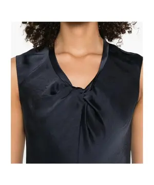 Theory Twist Scoop Neck Sleeveless Midi Dress - No