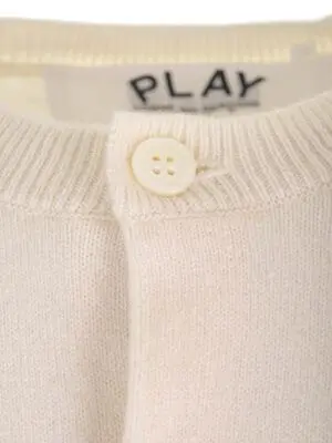 Play Comme Des Garcon Logo Patch Cardigan
