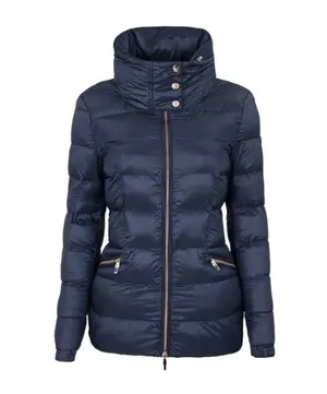 EA7 Quilted Zip-up Jacket With Stand Collar