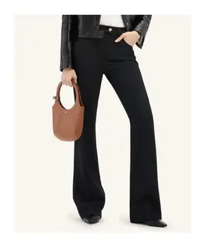 COURREGES Courrèges 70s Twill Bootcut Pants - Black