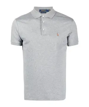 Polo Ralph Lauren Logo Embroidered Short-sleeved Polo Shirt - Gray