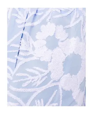 Prada Embroidered Poplin Shorts - Blue/white
