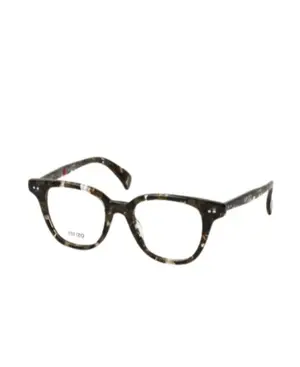 Kenzo Camouflage-pattern Round Frame Eyeglasses