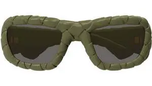Bottega Veneta Woven Rectangular Sunglasses
