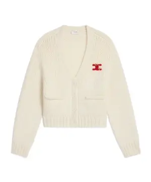 Celine Celine Cardigan In Cashmere And Silk Off White