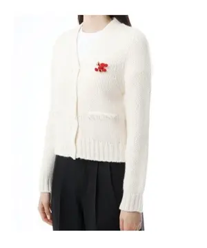Celine Cardigan In Cashmere And Silk - Off White