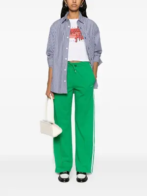 P.a.r.o.s.h Logo Embroidered Straight Leg Trousers - Green