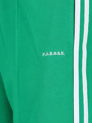 P.a.r.o.s.h Logo Embroidered Straight Leg Trousers - Green