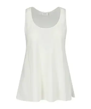 LEMAIRE Sleeveless Scoop Neck Top - Off White