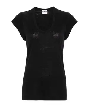 Isabel Marant Étoile Zankou V-neck T-shirt - Black